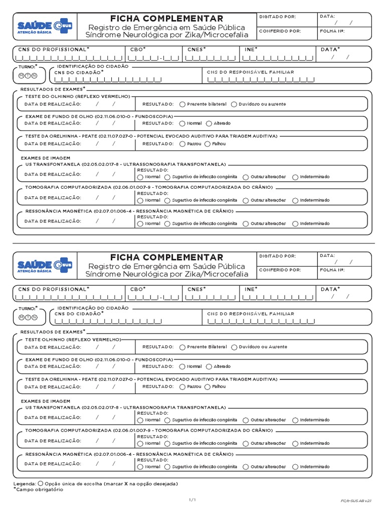 Ficha Complementar | PDF | Imagem | Medicina Clínica