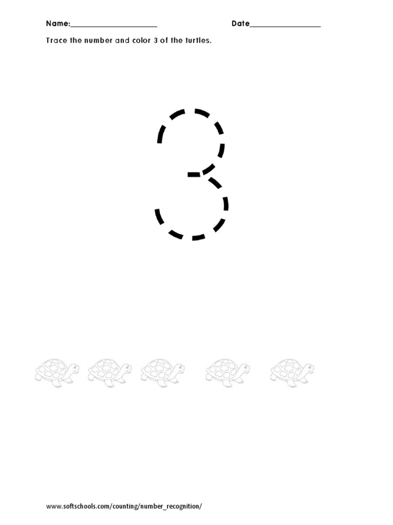 Trace Number 3 Worksheet | PDF