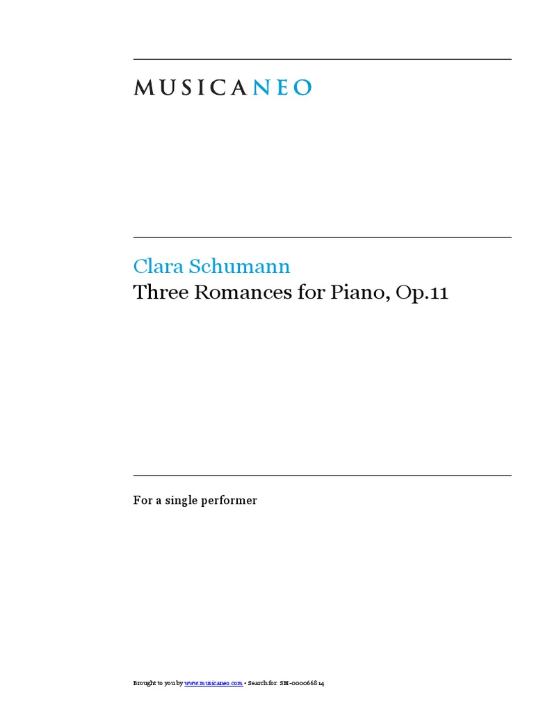 Pianists: Clara Schumann's Romances | PDF