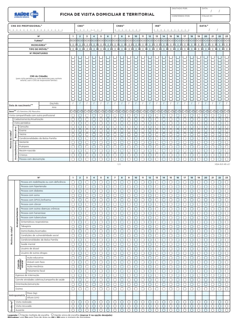 Ficha_de_Visita_Domiciliar_e_Territorial.pdf | RTT | Especialidades Médicas