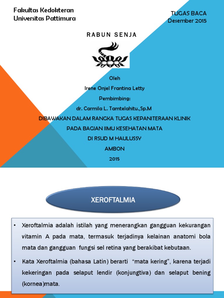 Rabun Senja dan Xeroftalmia pada Mata | PDF