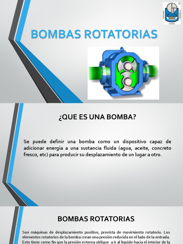 Bombas Rotatorias Expo Unidad 4 Karen | PDF | Bomba | Engranaje