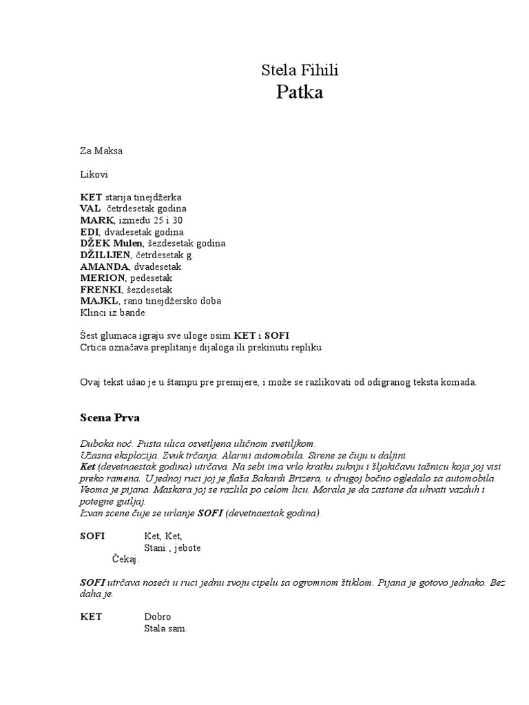 Stela Fihili PATKA | PDF