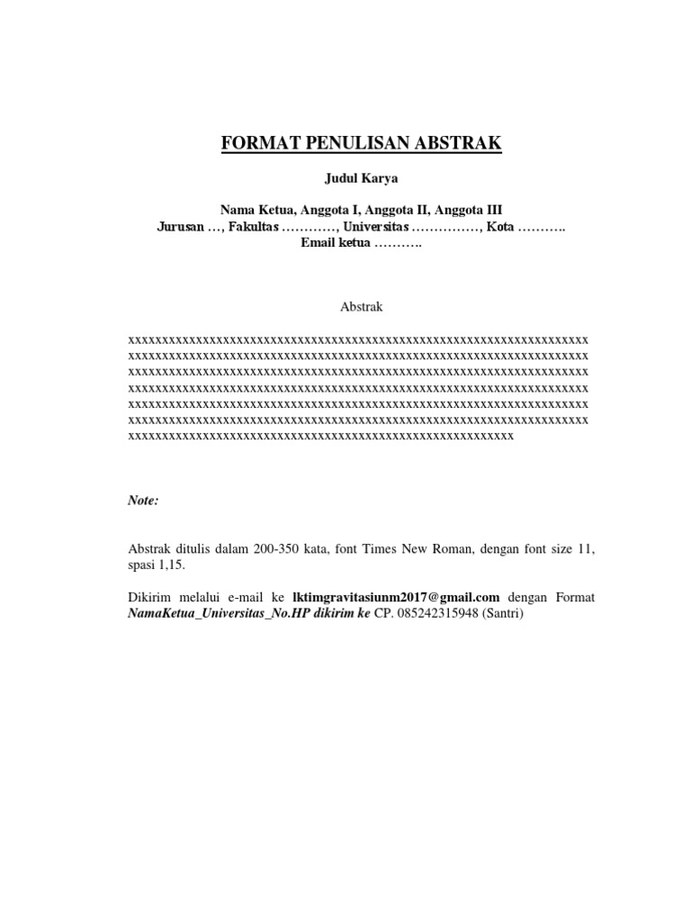 Panduan Format Penulisan Abstrak | PDF | Kajian Bahasa Asing | Komputer