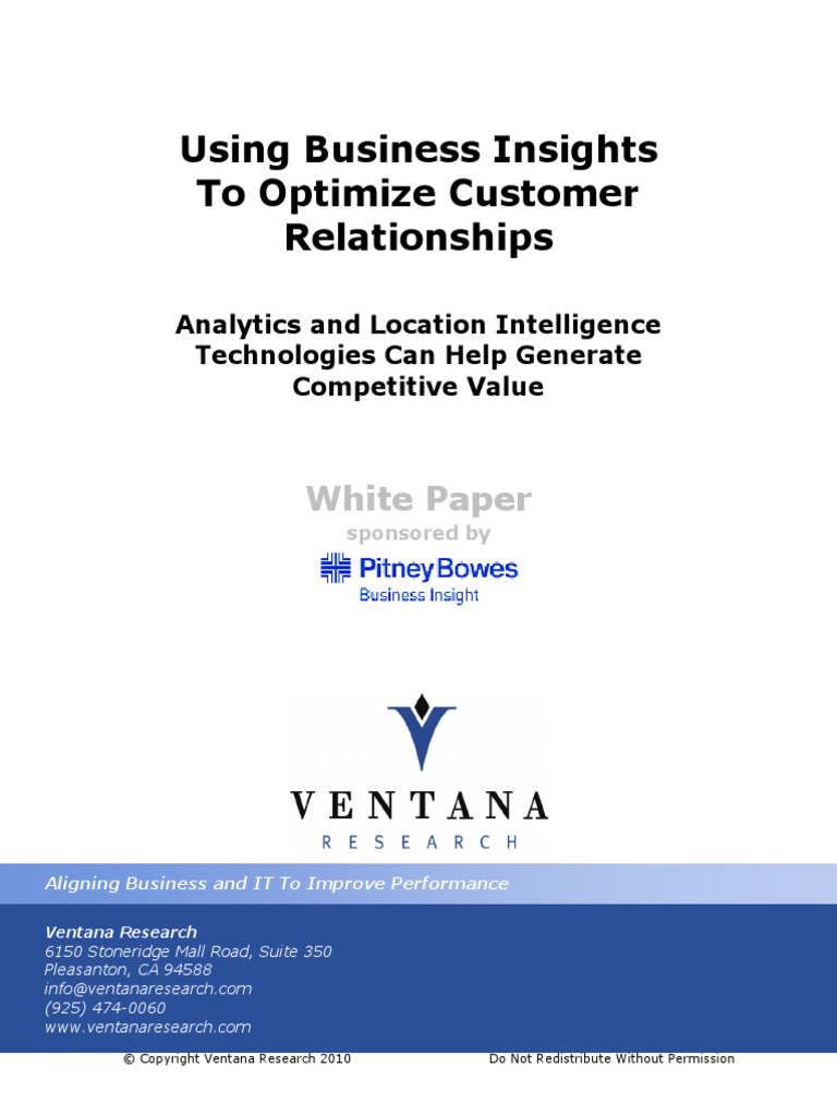 Insights To Optimize Customer Relationships | PDF | Customer ...