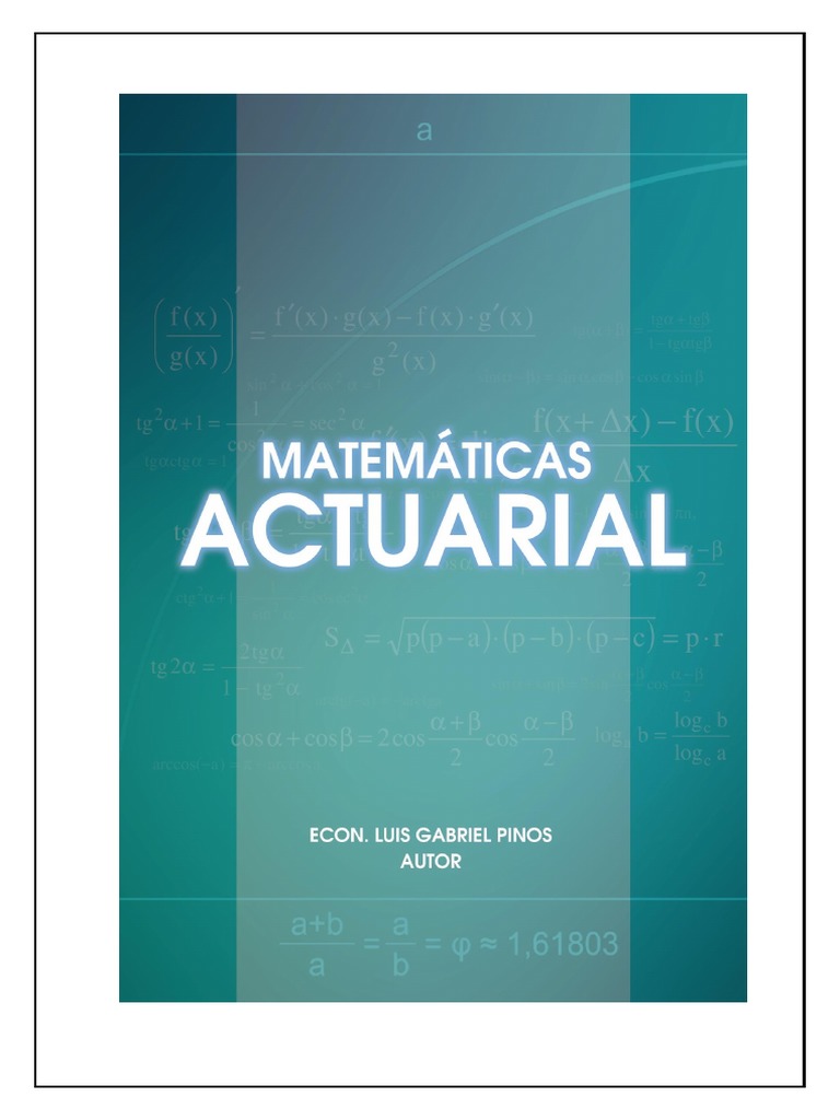 Libro de Matemática Acturial Final | PDF | Variable aleatoria ...