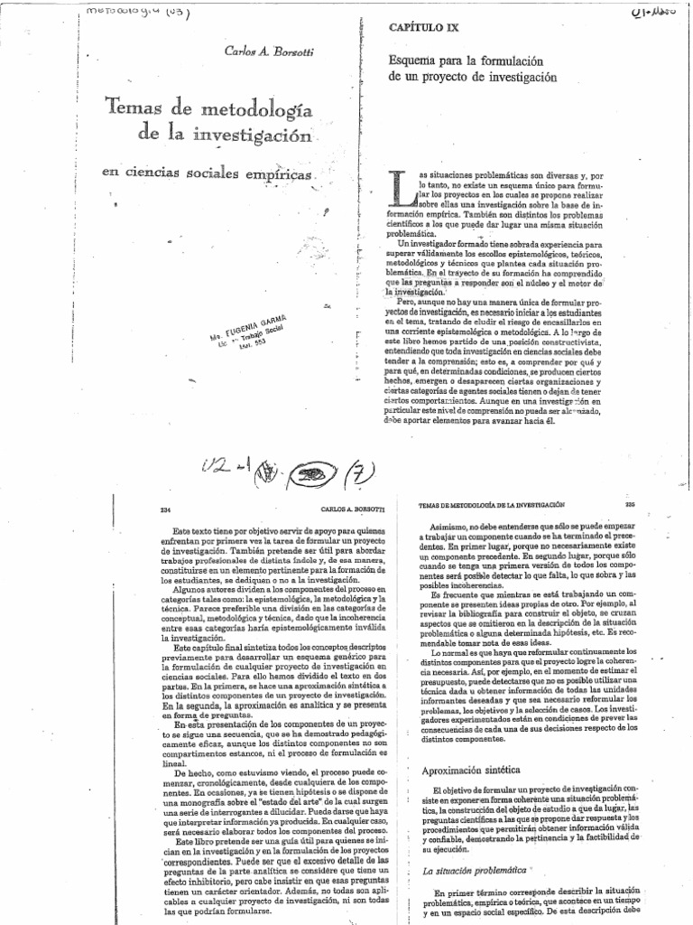 Borsotti - Temas de Metodología de La Investigación - Cap IX | PDF