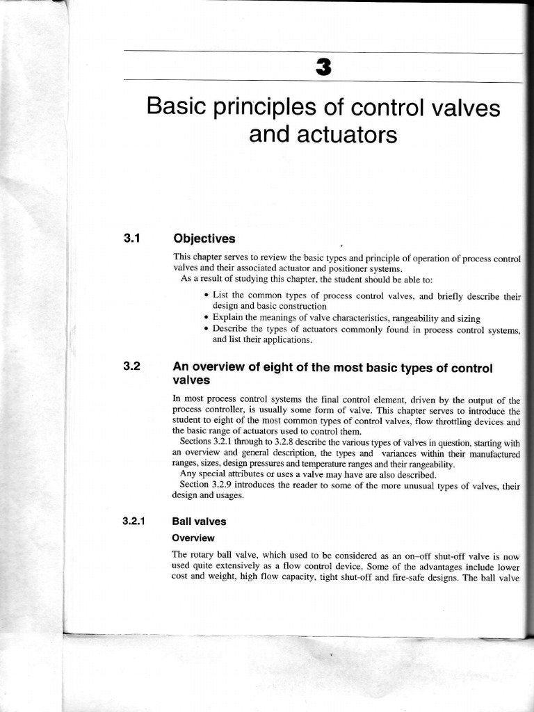 Basic Principles of Control Valves and Actuators: Objectives | PDF ...