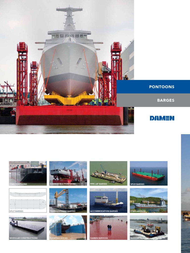 Damen Pontoons and Barges Brochure PDF | PDF | Barge | Ships