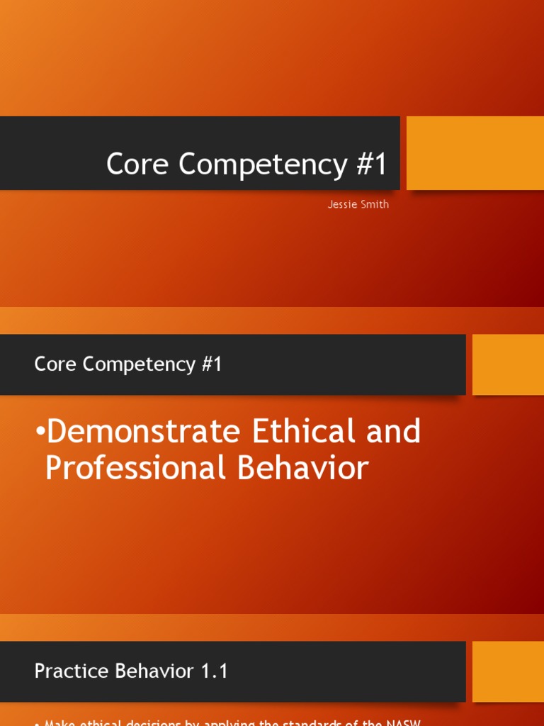 Core Competencies | PDF | Competence (Human Resources) | Social Work