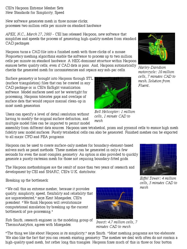 Harpoon Meshing | PDF | Computer Aided Design | Finite Element Method