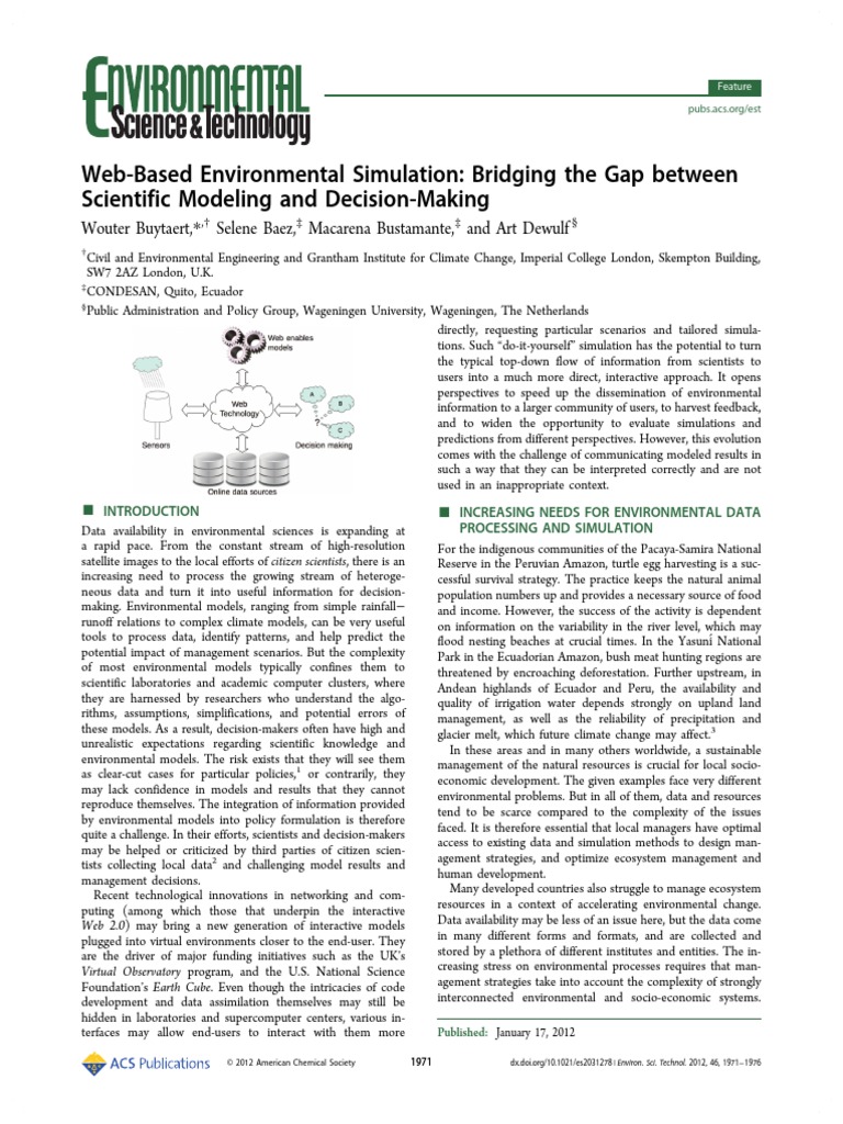 Web-Based Environmental Simulation | PDF | Simulation | Data