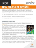 World Netball Rules Book 2025 | PDF | Referee | Area