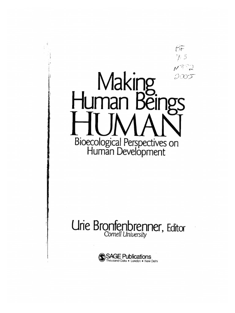 BRONFENBRENNER - The Bioecological Theory of Human Development | PDF