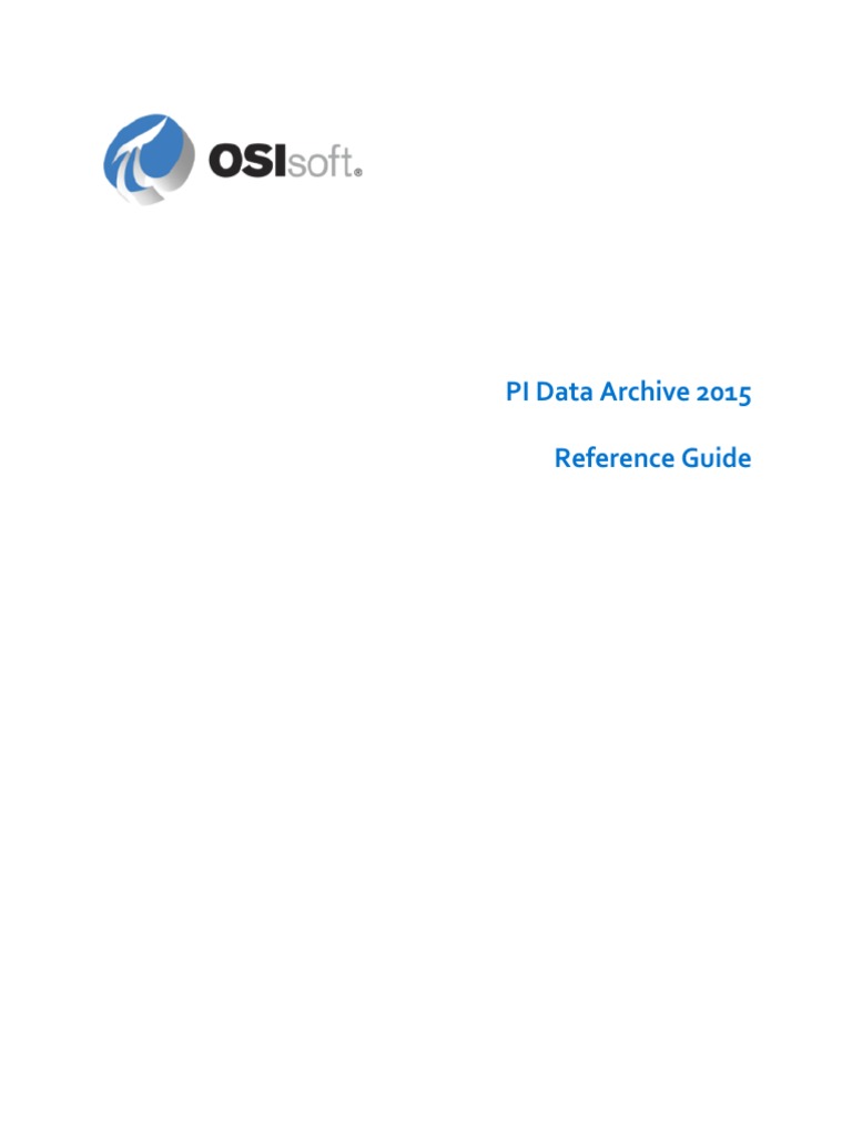 Pi Data Archive 2015 Reference Guide En Pdf Password Command Line