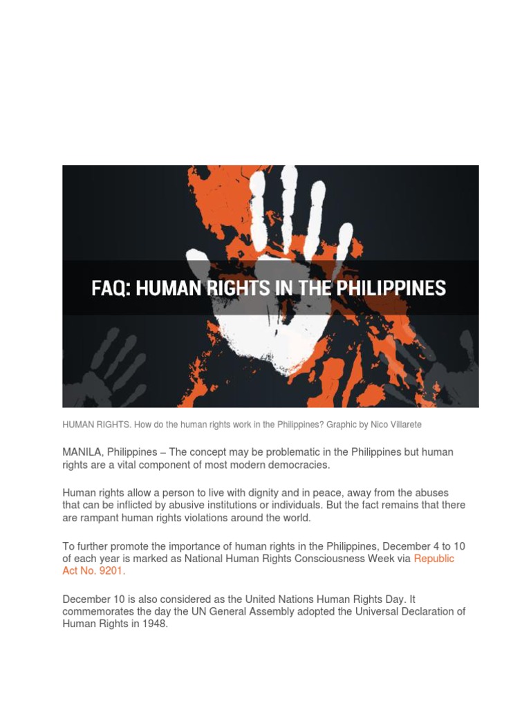 Republic Act No. 9201.: HUMAN RIGHTS. How Do The Human Rights Work in ...
