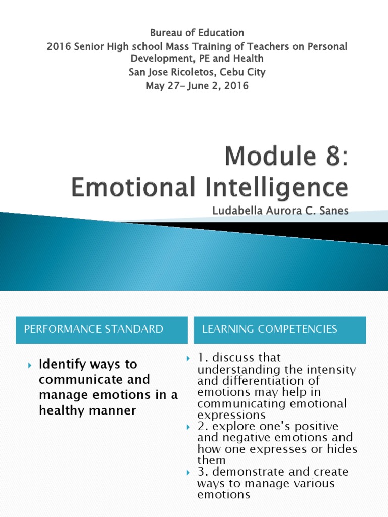 Emotional Intelligence | PDF | Interpersonal Relationships | Self Awareness