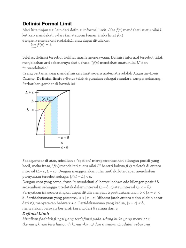 Definisi Formal Limit dalam Matematika | PDF | Sains & Matematika
