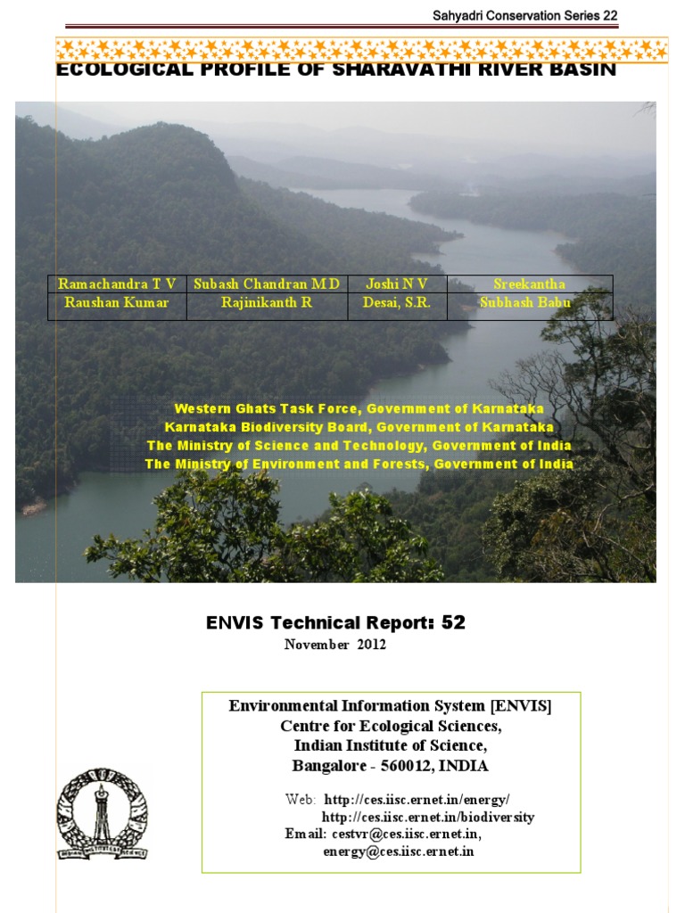 (Report) Ecological Profile of Sharavathi River Basin | PDF ...