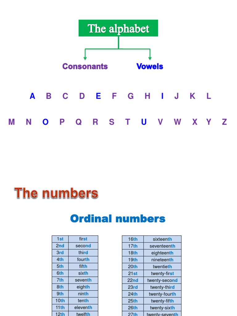Alphabet & Numbers | PDF