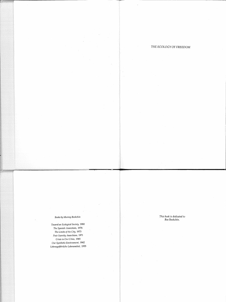 Murray Bookchin-The Ecology of Freedom - The Emergence and Dissolution ...