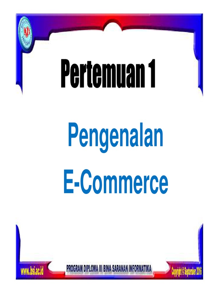 Pengantar Materi E-Commerce | PDF