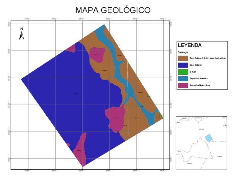 MAPA Geologico HUARAZ | PDF