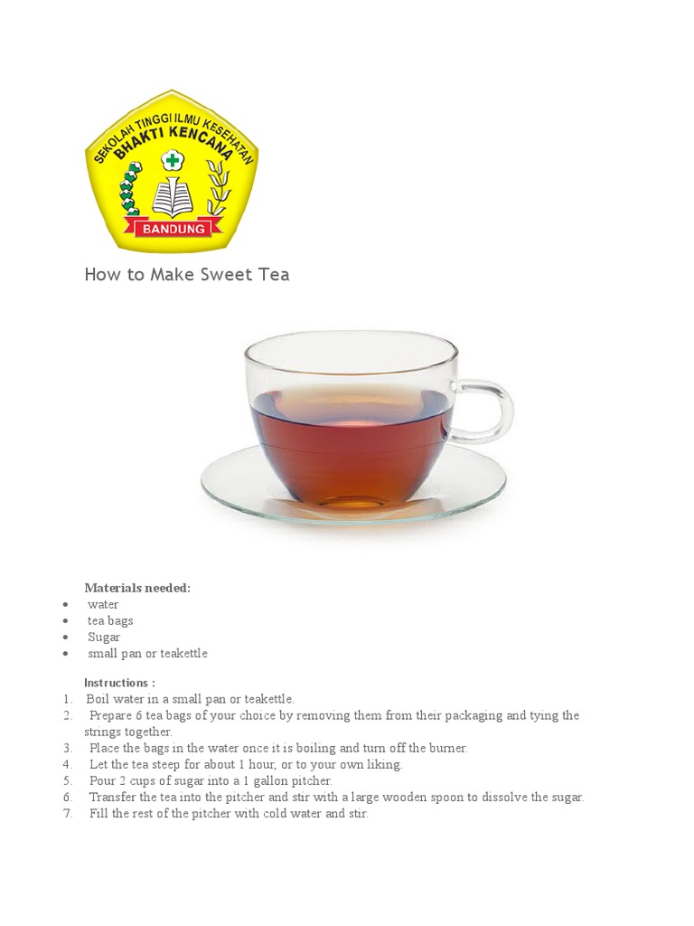 Procedure Text How To Make Tea