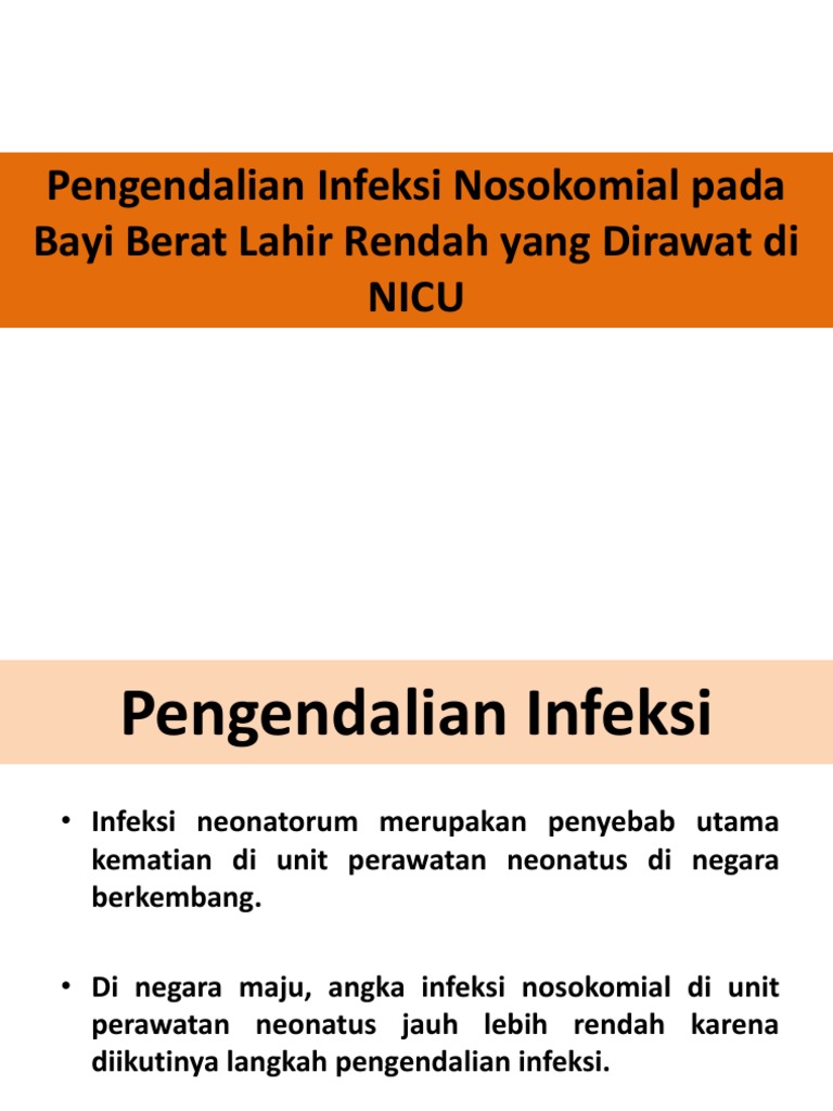 DINKES Pencegahan Infeksi Pada Bayi Yang Dirawat Di NICU Few | PDF ...