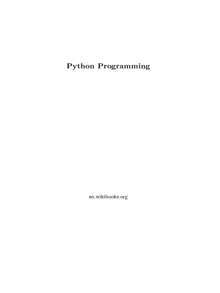 Python Programming PDF | PDF | Integrated Development Environment | Python (Programming Language)
