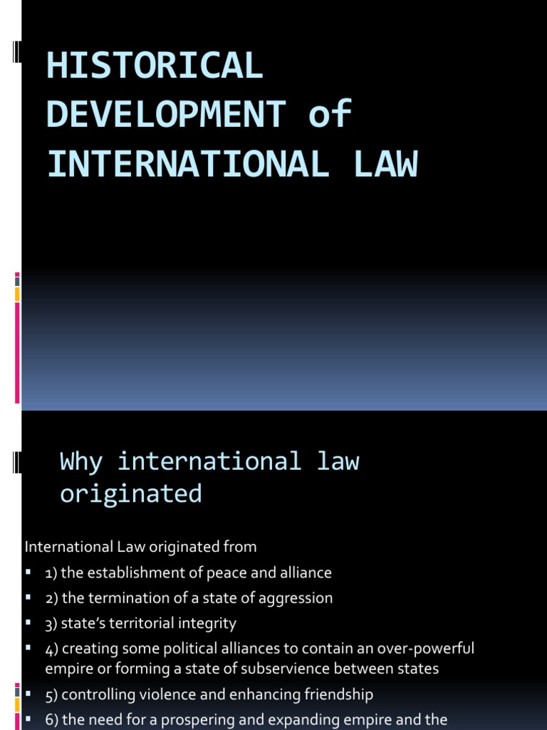 Evolution of International Law History | PDF | International Law | Treaty