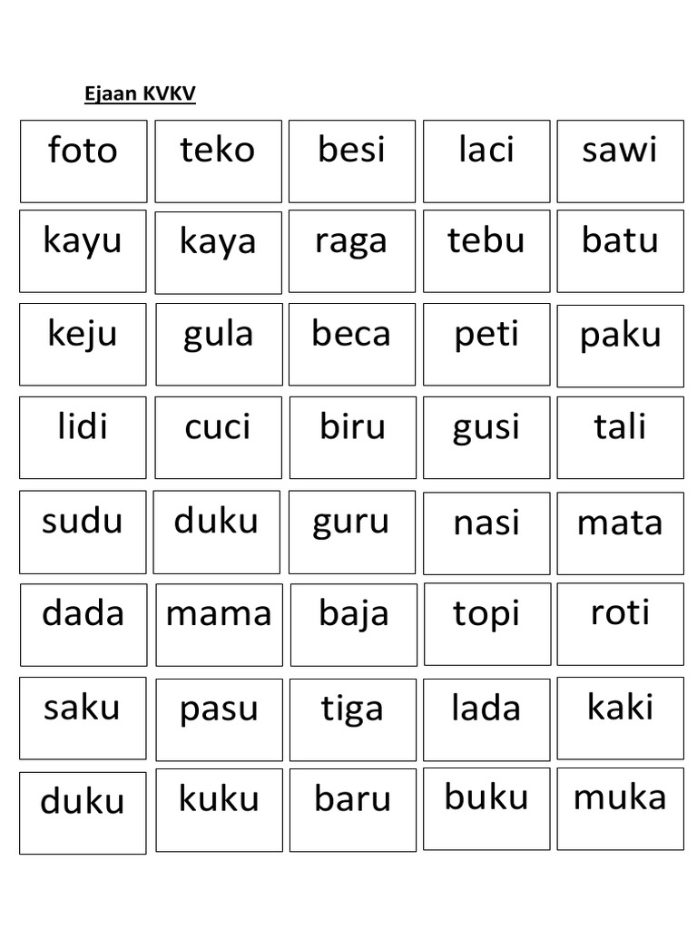 Ejaan KVKV | PDF