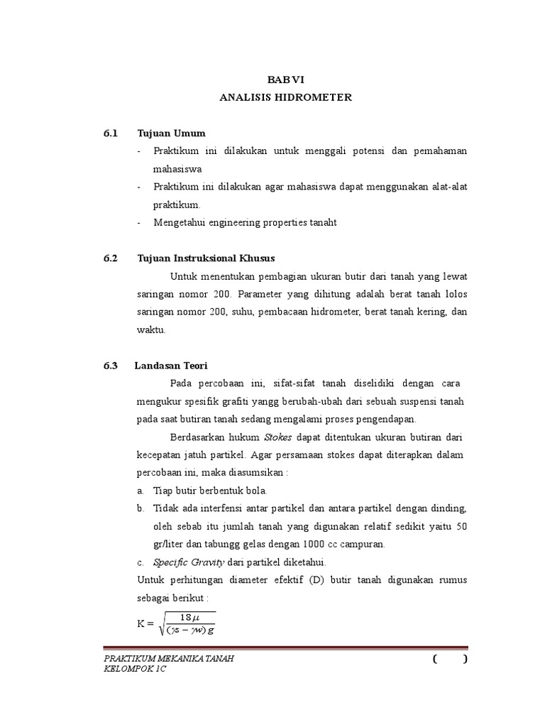 Analisa Hidrometer | PDF