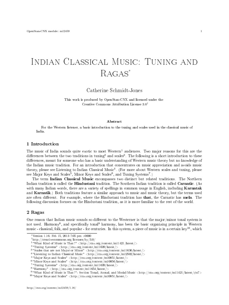 Indian Classical Music Tuning and Ragas 16 PDF | PDF