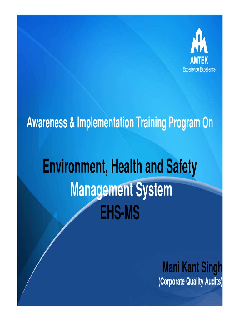 EHS Awareness Training Program Module 1 | Download Free PDF ...