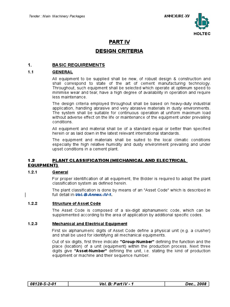 Holtec Design Criteria | PDF | Transmission (Mechanics) | Screw