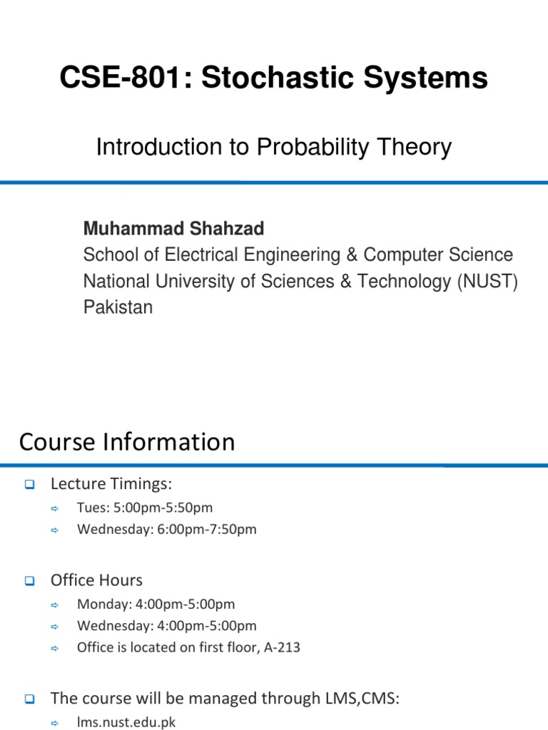 Lecture01 Intro Probability Theory | PDF | Randomness | Measure Theory