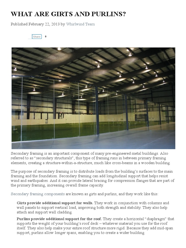 What Are Girts and Purlins | Framing (Construction) | Roof