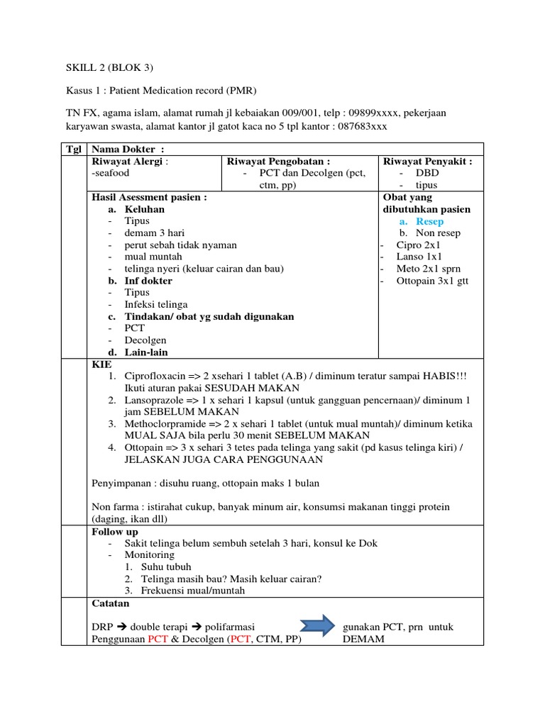 (PMR) Patient Medication Record | PDF