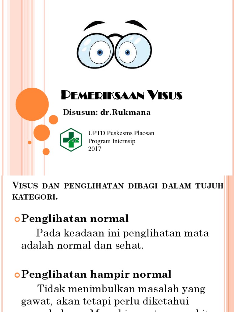 Pemeriksaan Visus | PDF | Kesehatan Holistik | Sains & Matematika