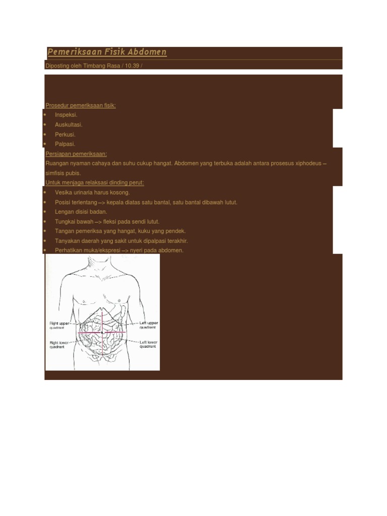 Pemeriksaan Fisik Abdomen | PDF