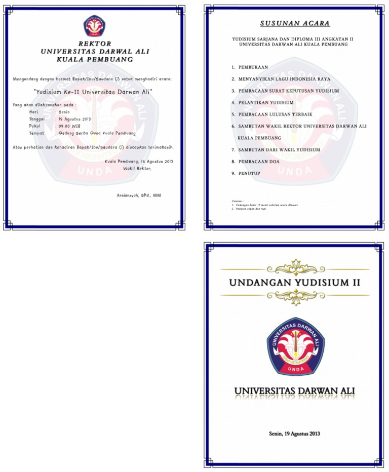 Format Undangan | PDF