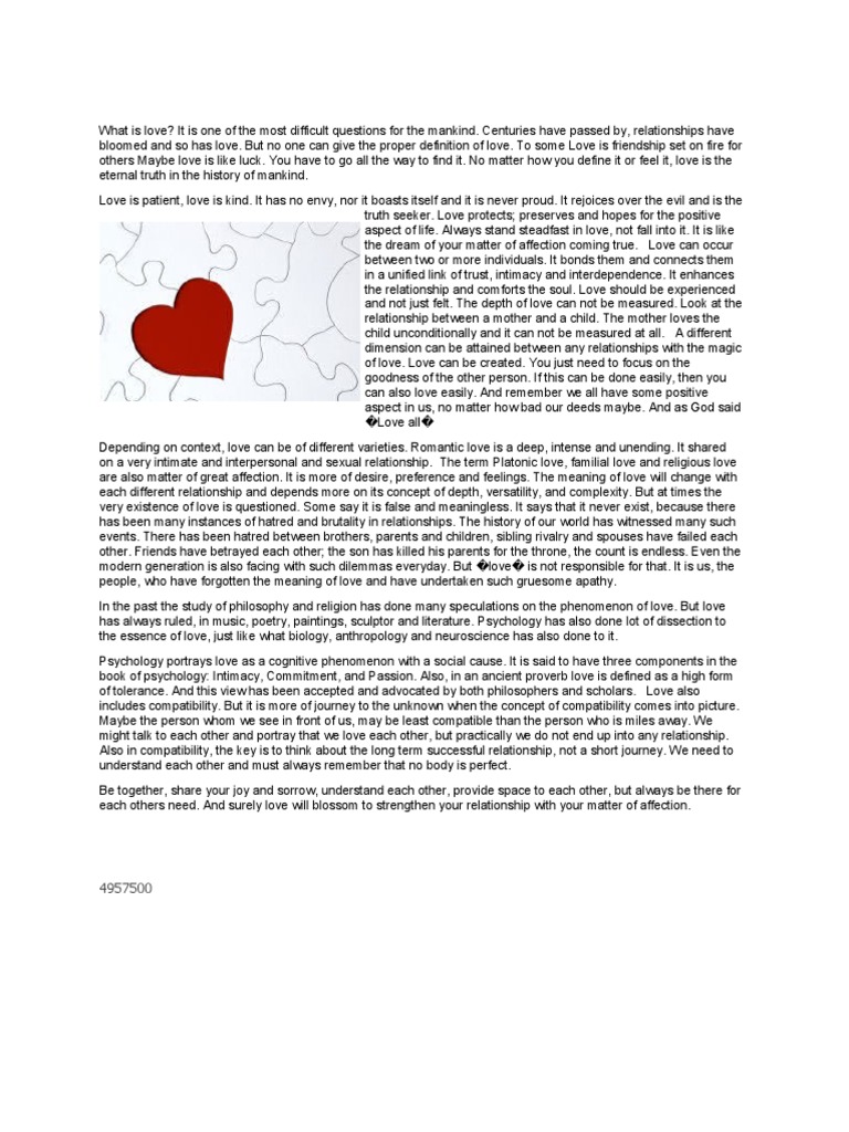 What Is Love | PDF | Love | Human Nature