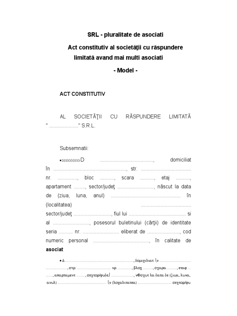 Act Constitutiv 3 | PDF