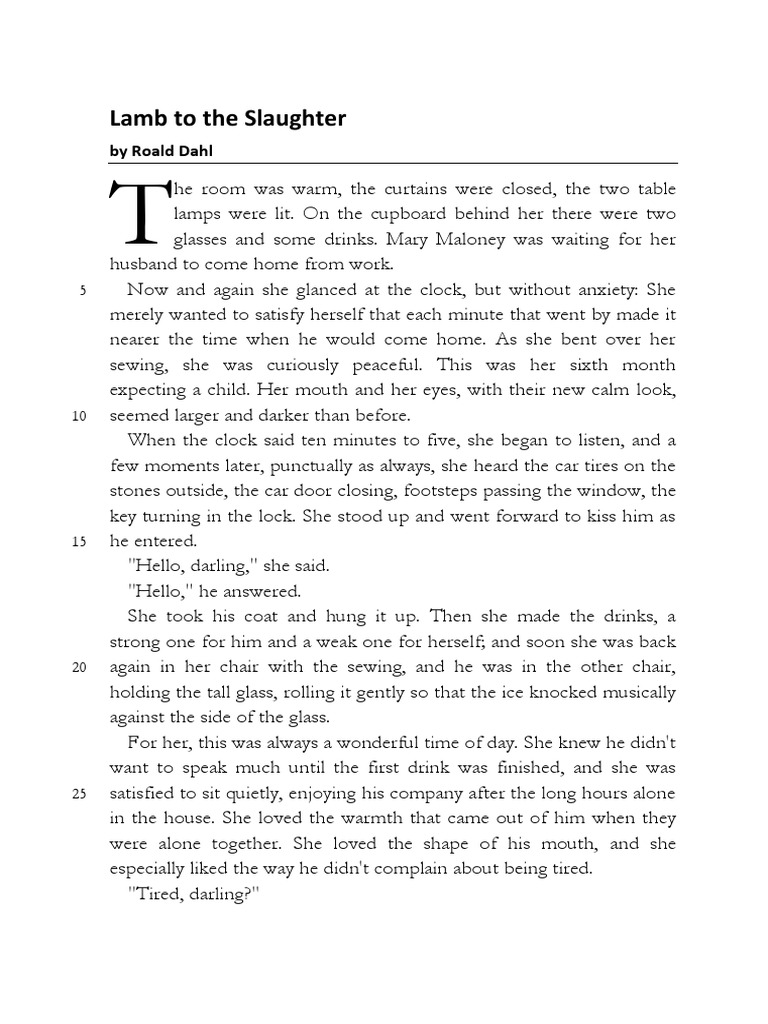 Lamb To The Slaughter | PDF