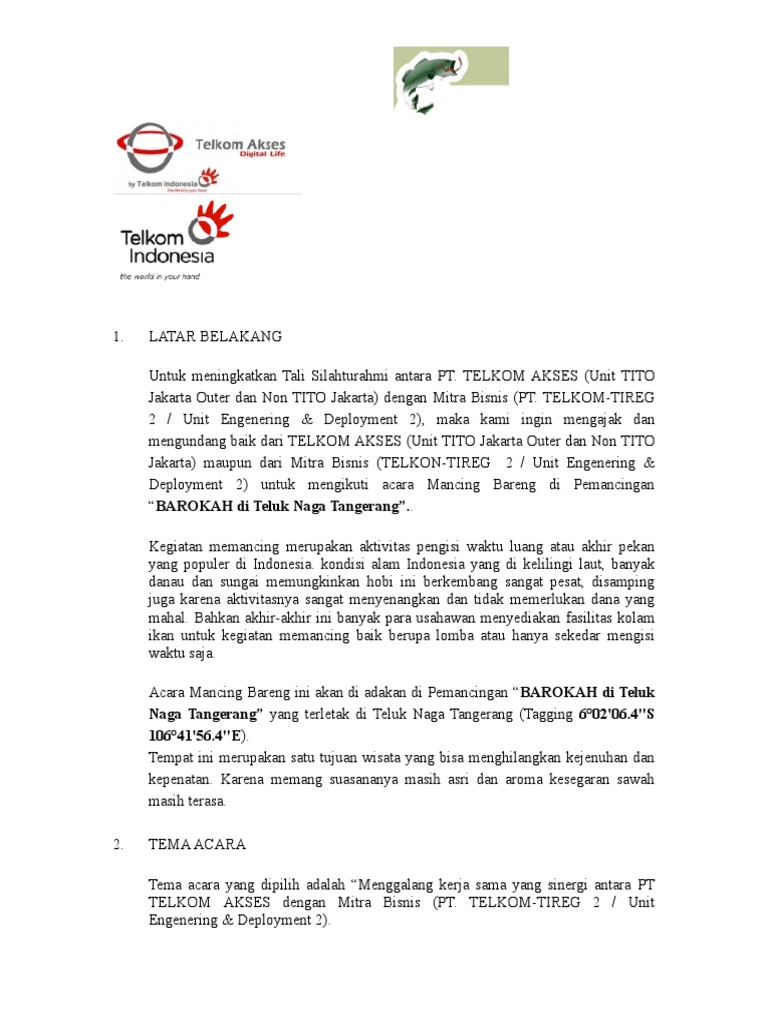 Mancing Bareng Telkom Akses | PDF