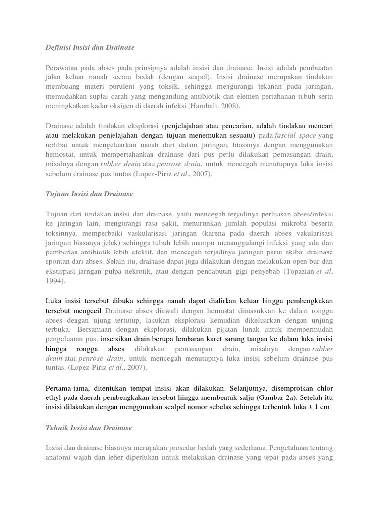 Prosedur Insisi dan Drainase Abses | PDF | Kajian Bahasa Asing