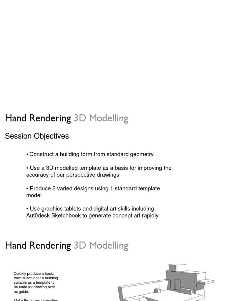 Session 4 - Hand Rendering From 3d | PDF | Art