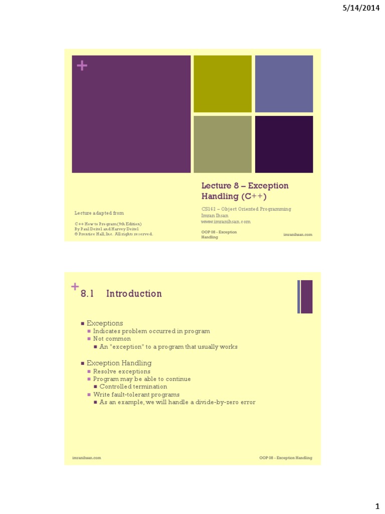 7.exception Handling | PDF | Control Flow | Information Technology ...
