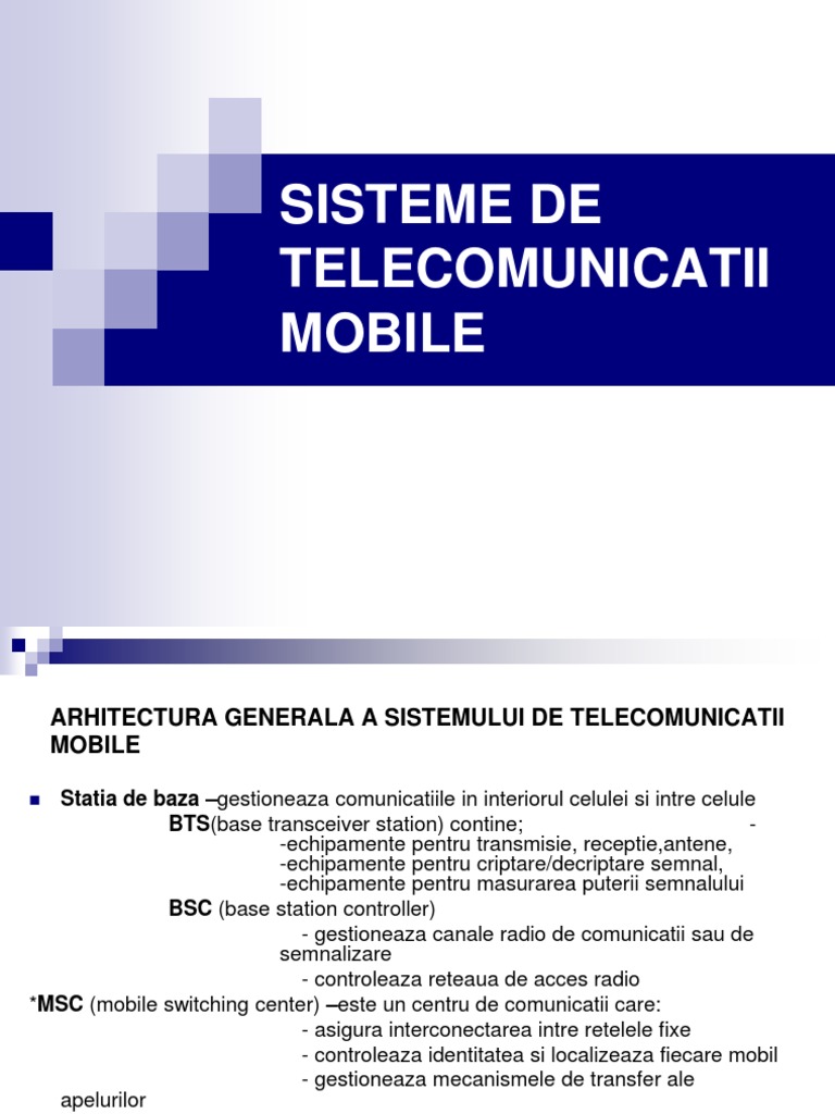 Retele de Telefonie Mobila | PDF